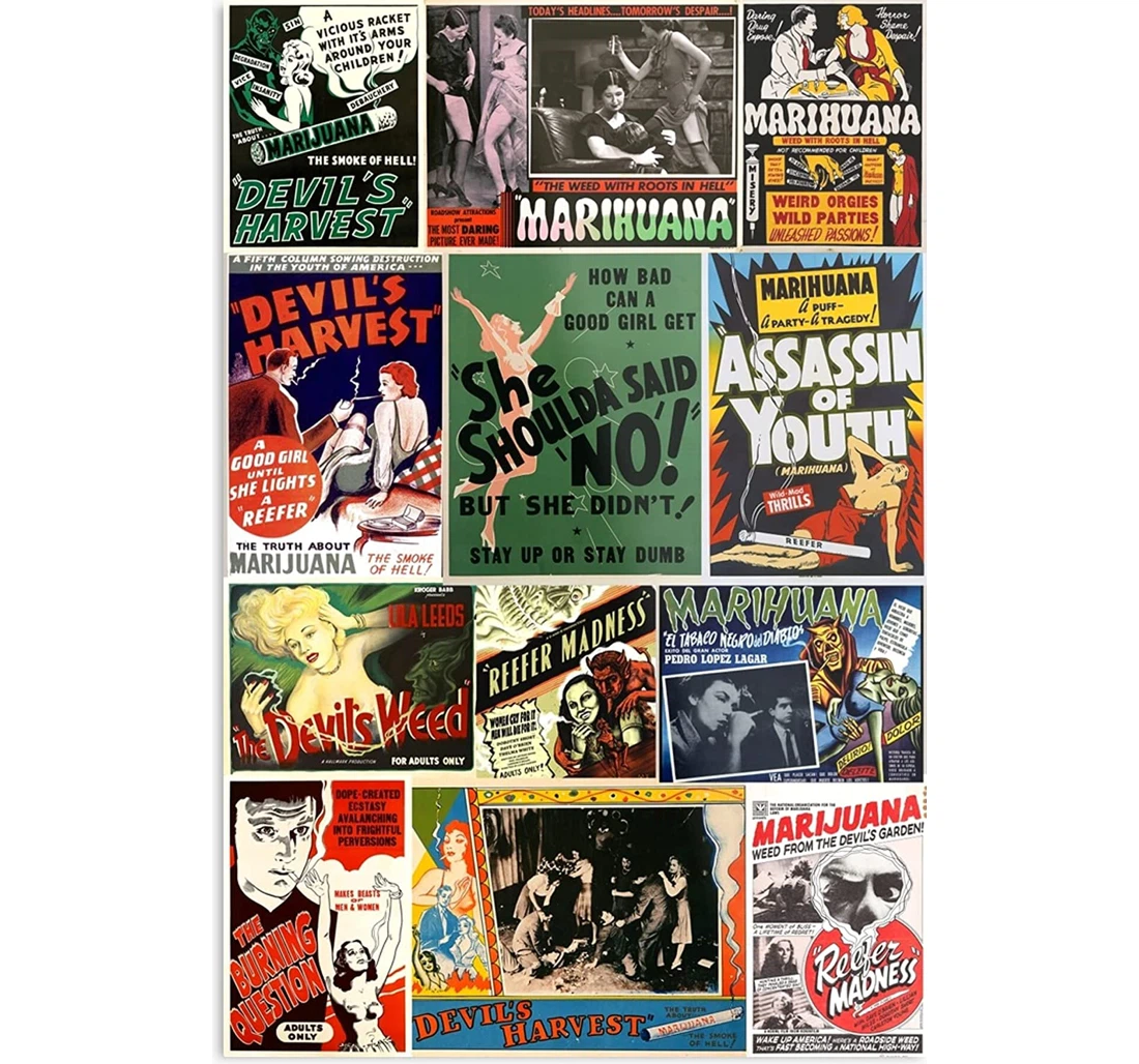 Personalized Poster, Canvas - Insane Propaganda Cannabis Madness Reefer ... Personalized Poster, Canvas - Insane Propaganda Cannabis Madness Reefer ...