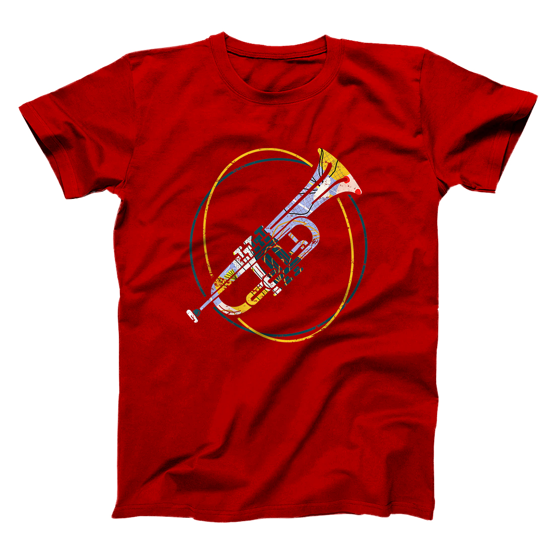 Personalized Trumpet Player Jazz Music Gift Hippie Trumpet T-Shirt ...