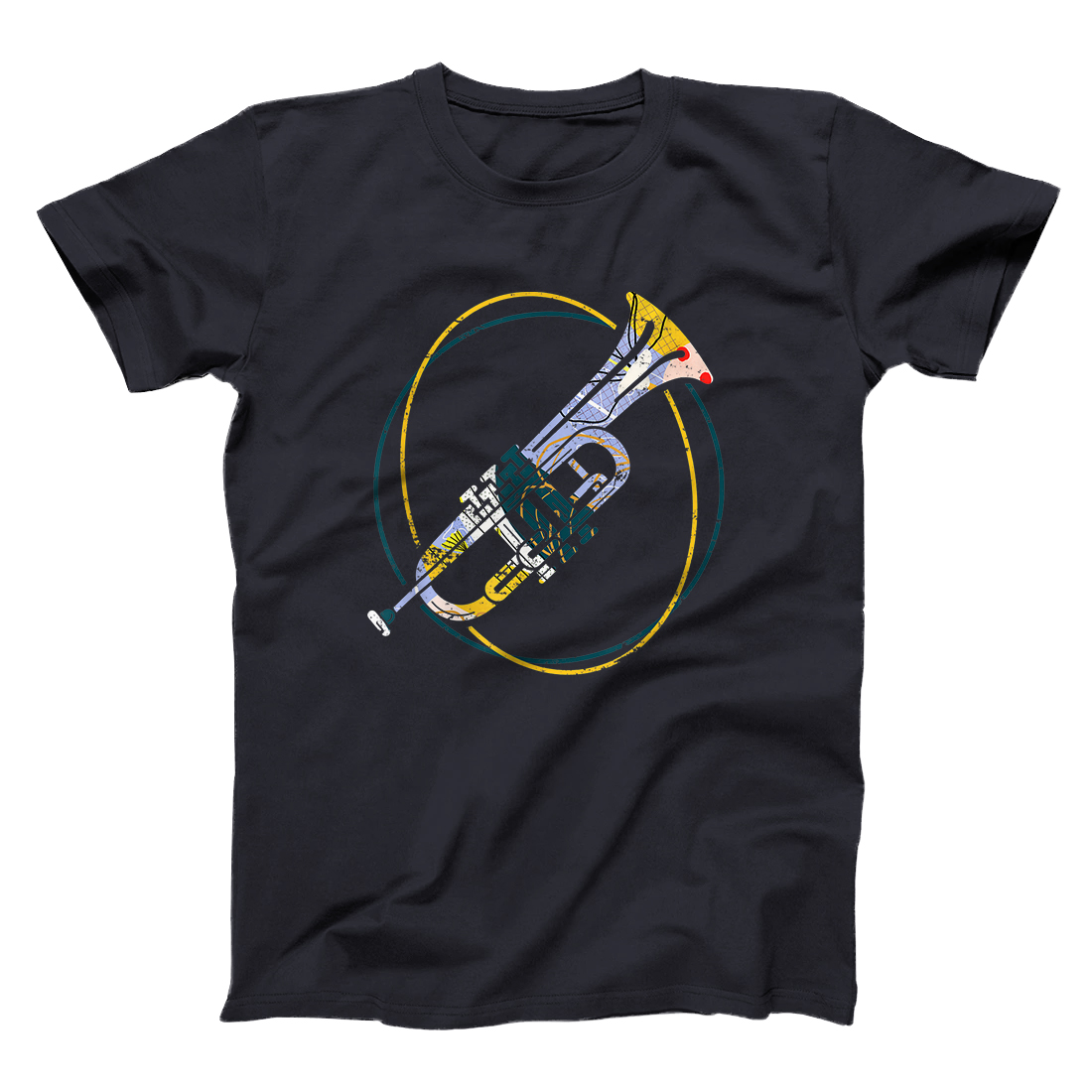 Personalized Trumpet Player Jazz Music Gift Hippie Trumpet T-Shirt ...