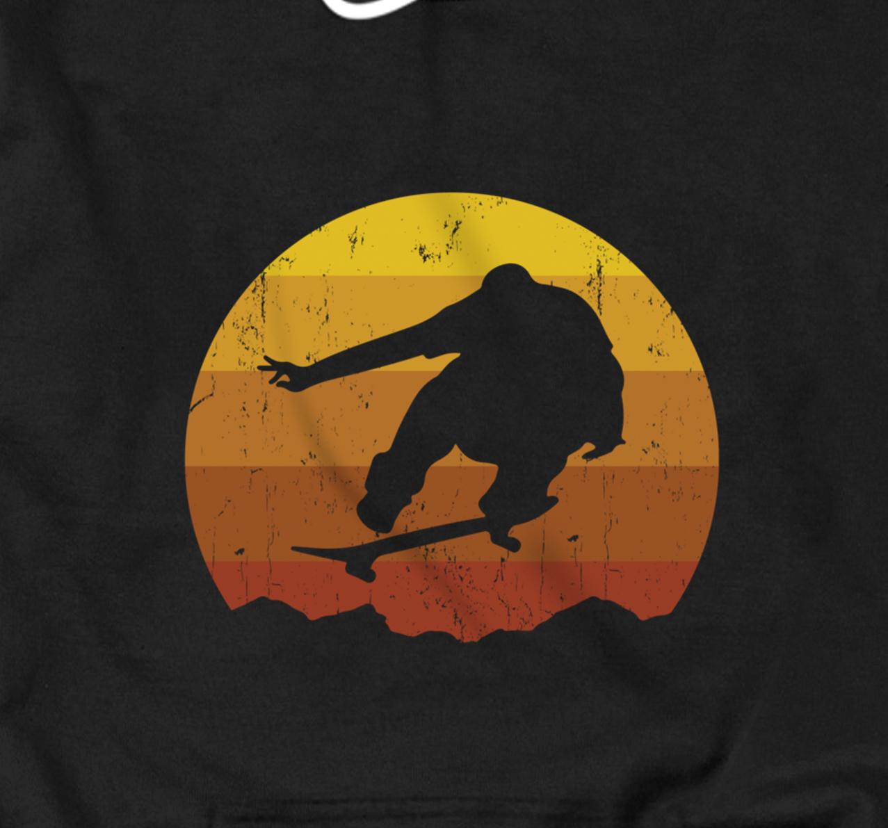 Personalized Skaters Having Fun Retro Sunset Skateboard Gift Teen ...