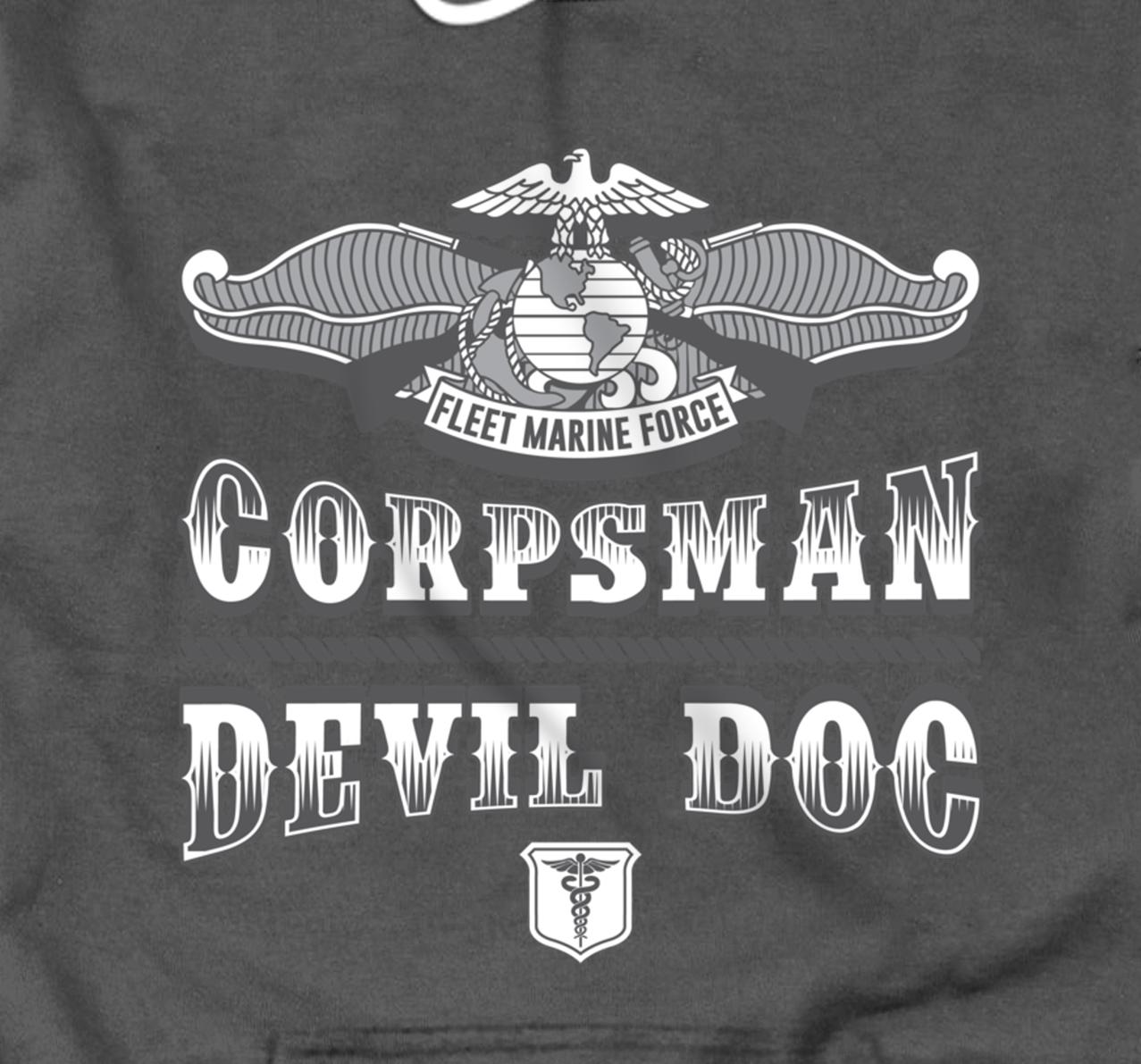 Personalized Navy Corpsman Devil Doc FMF 8404 Pullover Hoodie - All ...