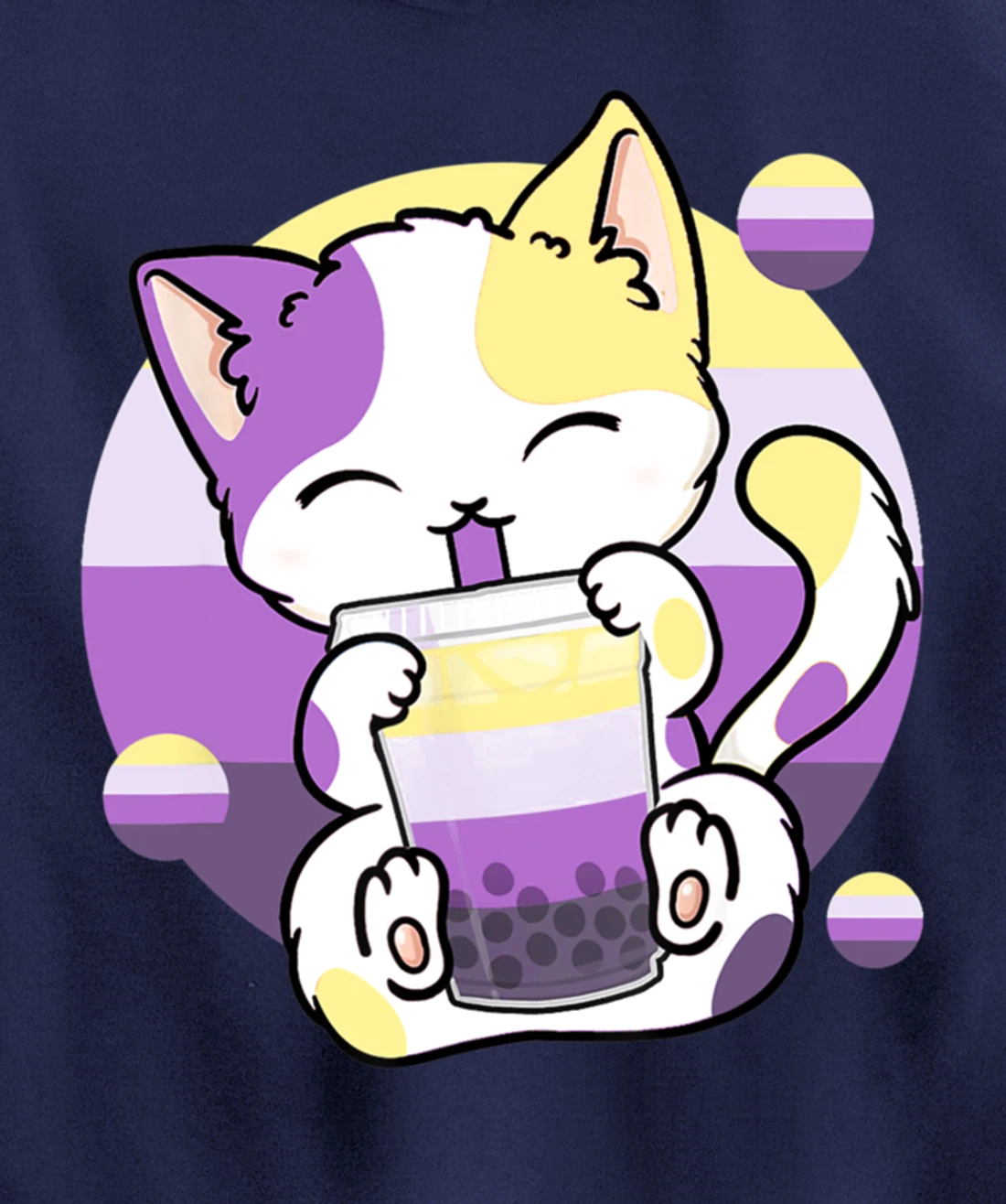 Personalized Cat Boba Tea Bubble Tea Anime Kawaii Neko Non Binary