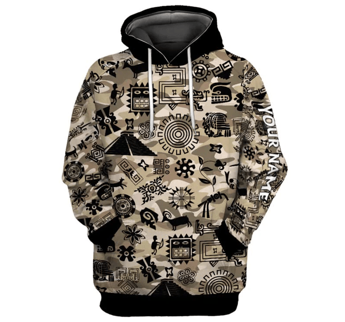 Personalized Aztec Warrior Eagle Mexico Mexican Us Family Mexico Flag ...